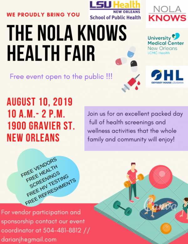 The NOLA Knows Health Fair - Louisiana Health Hub - STD/HIV/Hepatitis ...